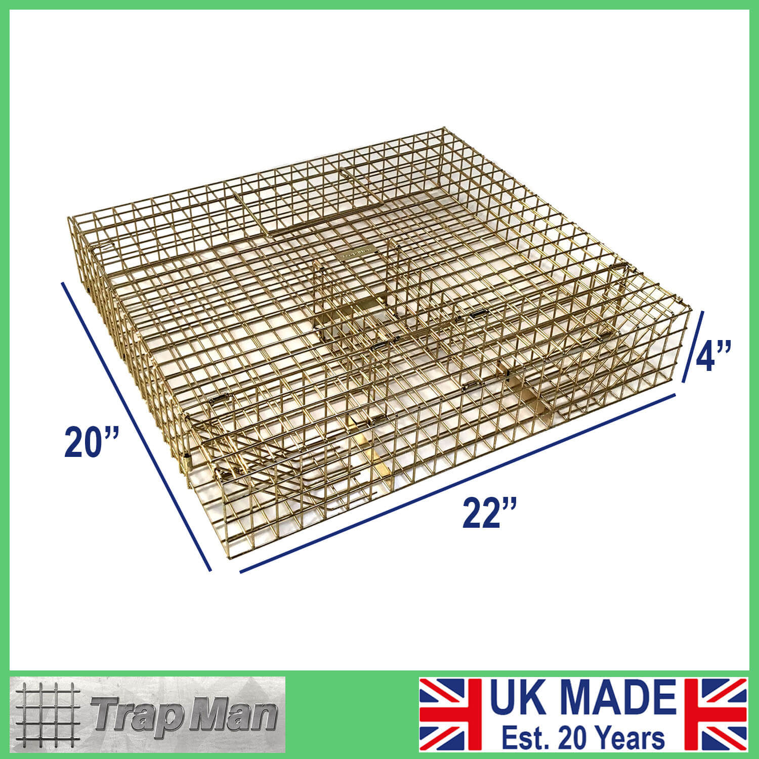 UK made TrapMan grey squirrel trap, strong safe humane live capture